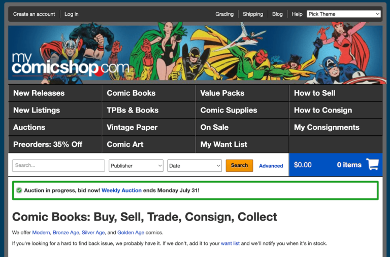 My Comic Shop » Is This Book Store Online Legit?